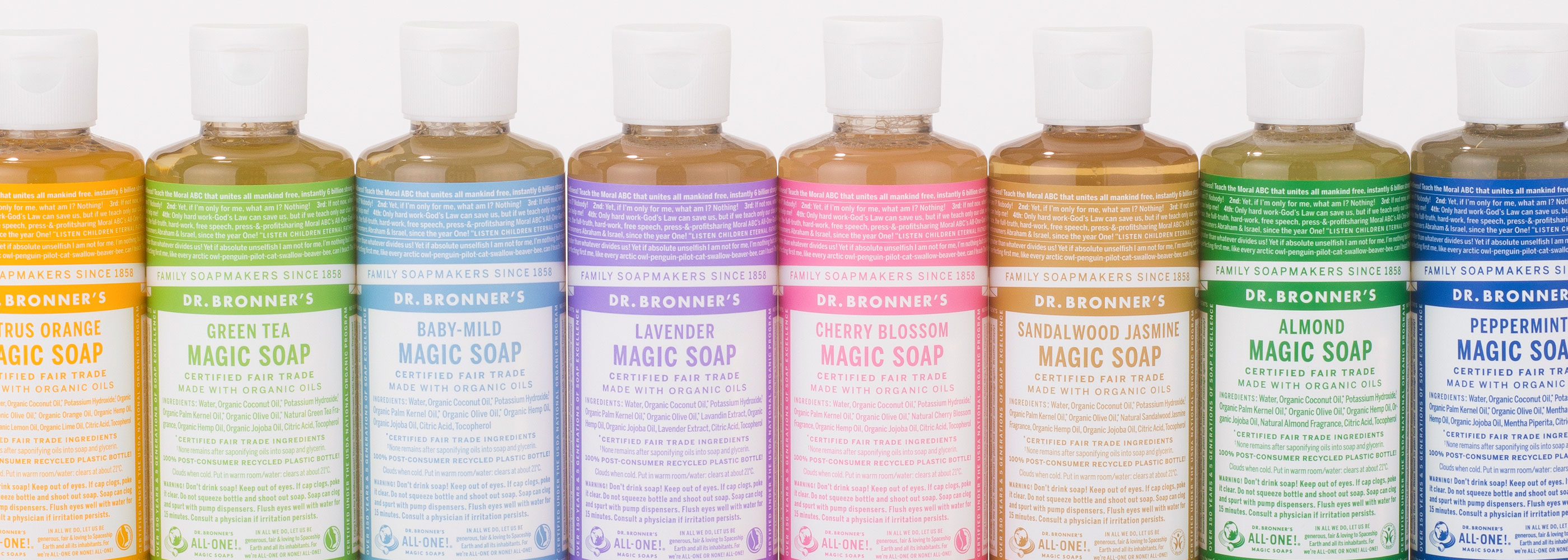 天然由来成分100％オーガニックソープ マジックソープ MAGIC SOAP │ マジックソープ ドクターブロナー日本公式サイト